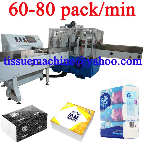 Facial Tissue Paper Automatic Cutting & Packing Machine Full Line Box ...
