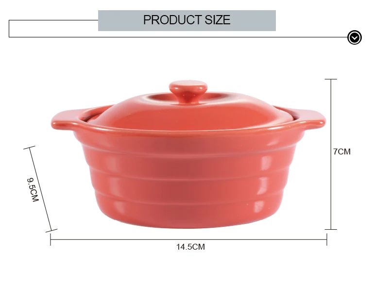Oval Mini Stoneware Baking Ceramic Pudding Bowl Cookware