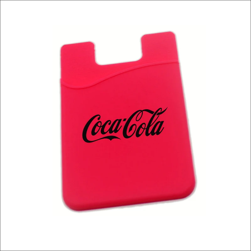Custom Printed Logo Silicone Card Holder Cell Phone Credit Card Id Card ...