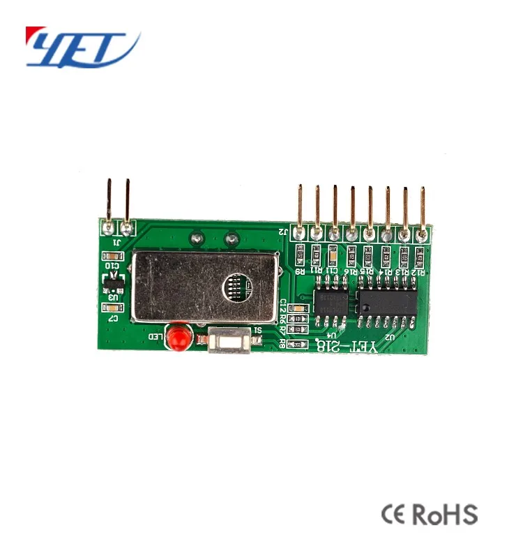 Yaoertai - YET 433mhz 315mhz decode receiver module for leaves shade garage sensor sliding door ...
