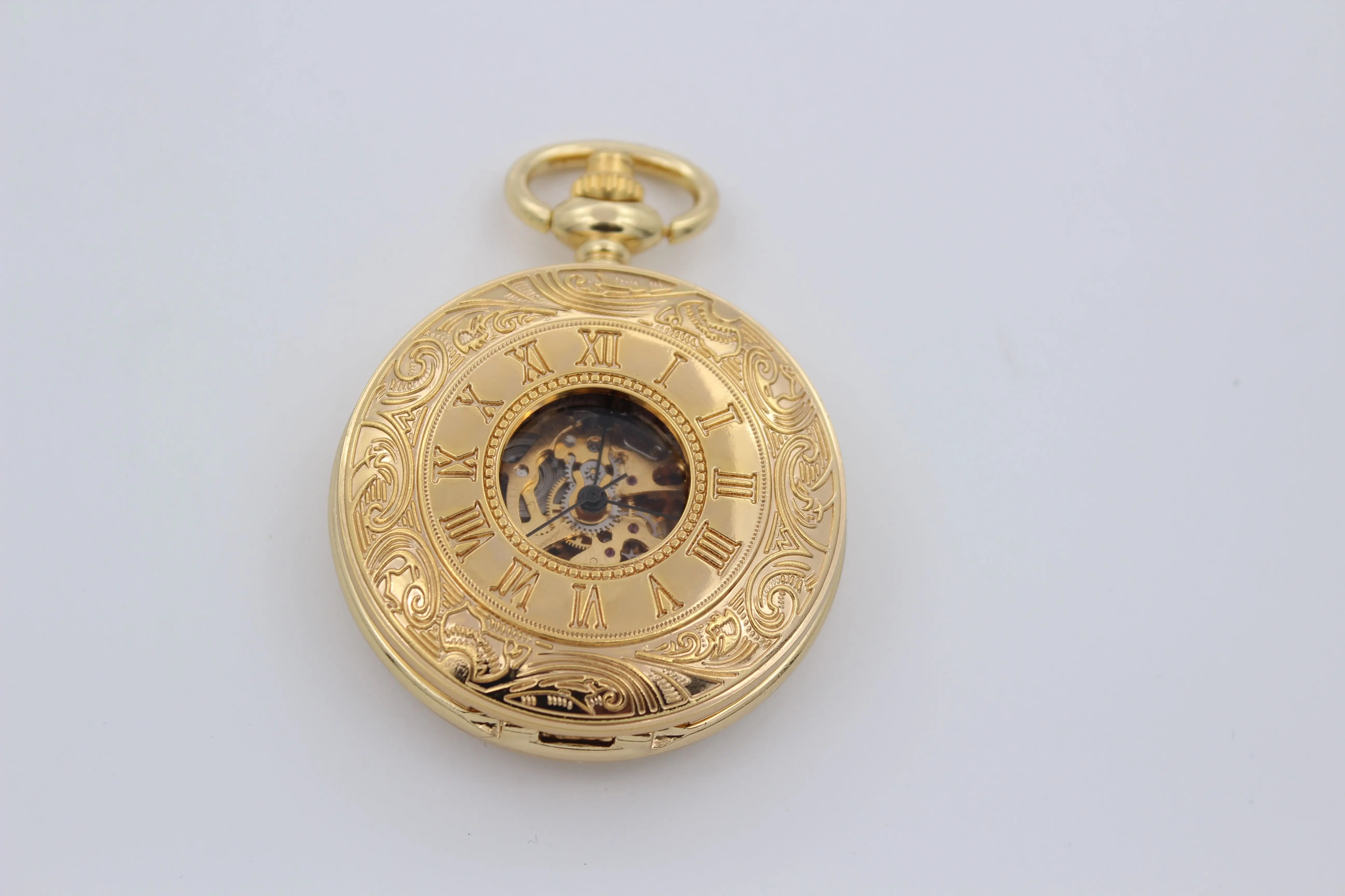 Wholesale Unique Design 24K Gold Pocket Watch - Custom Mechanical Movement