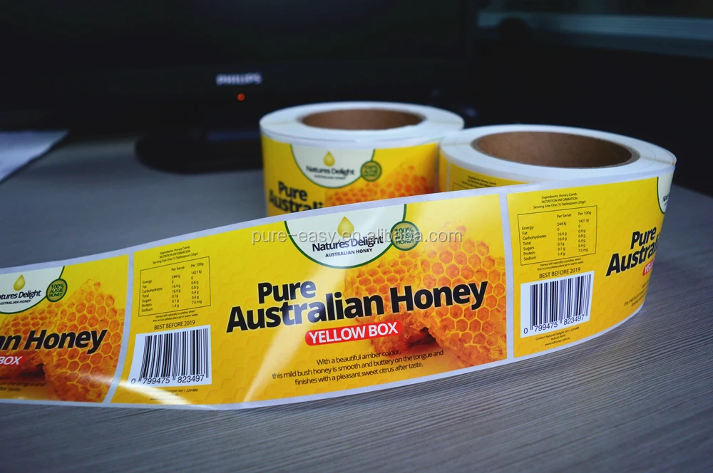 Custom Waterproof Vinyl Logo Sticker Roll Printing - Buy Custom ...