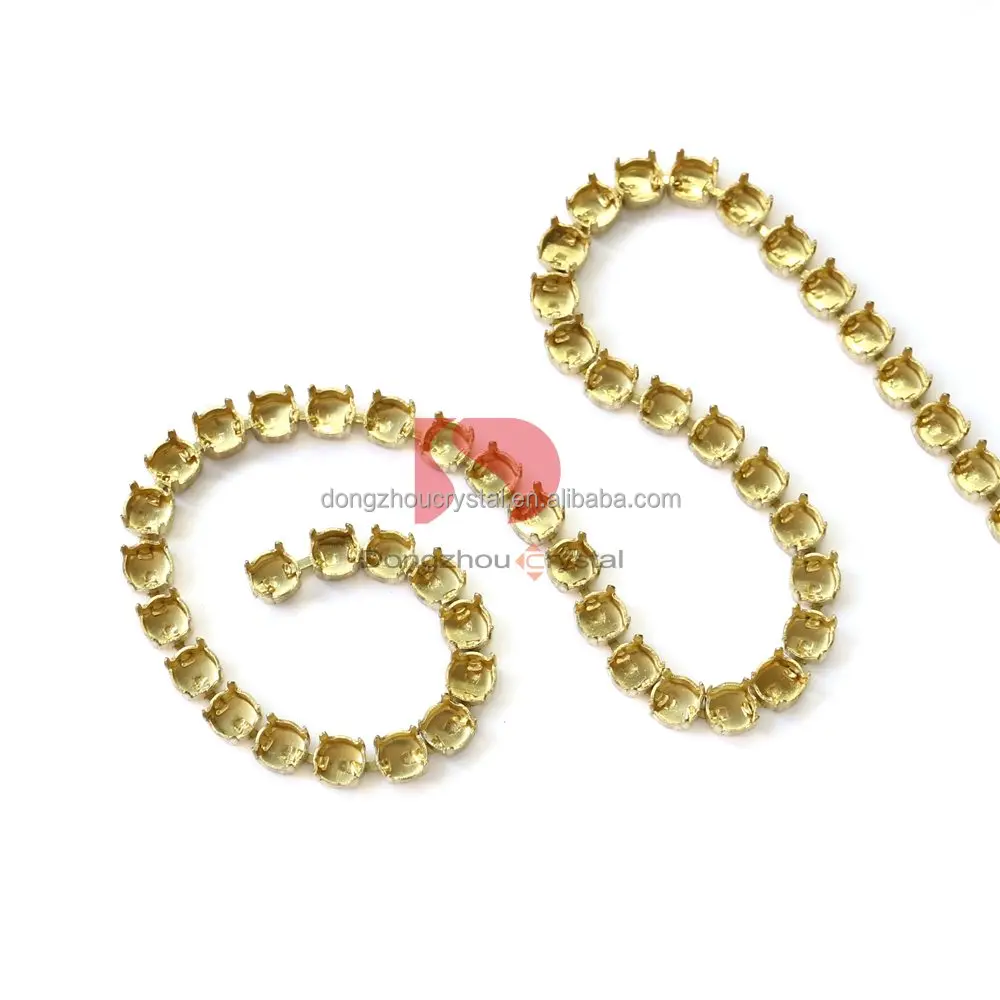 Empty Cup Chains with Rhinestones for Jewelry Making