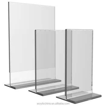 Vertical Paper Display Stand,Clear Acrylic A4 A5 Paper Holders Display ...