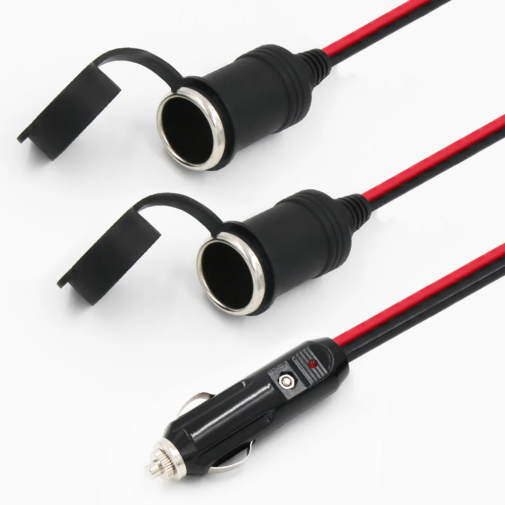 16 AWG 12v 24v 1 zu 2 Auto Zigarette Leichter Splitter Power Adapter Ladegerat Wasserdichte Steckdose netzteil verlangerung kabel Alibaba