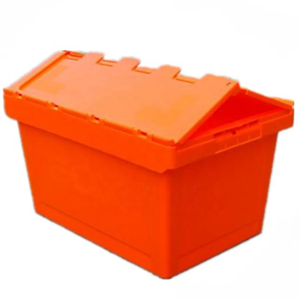 Moving Use Plastic Attached Lid Stacking Totes For Transporting - Buy ...