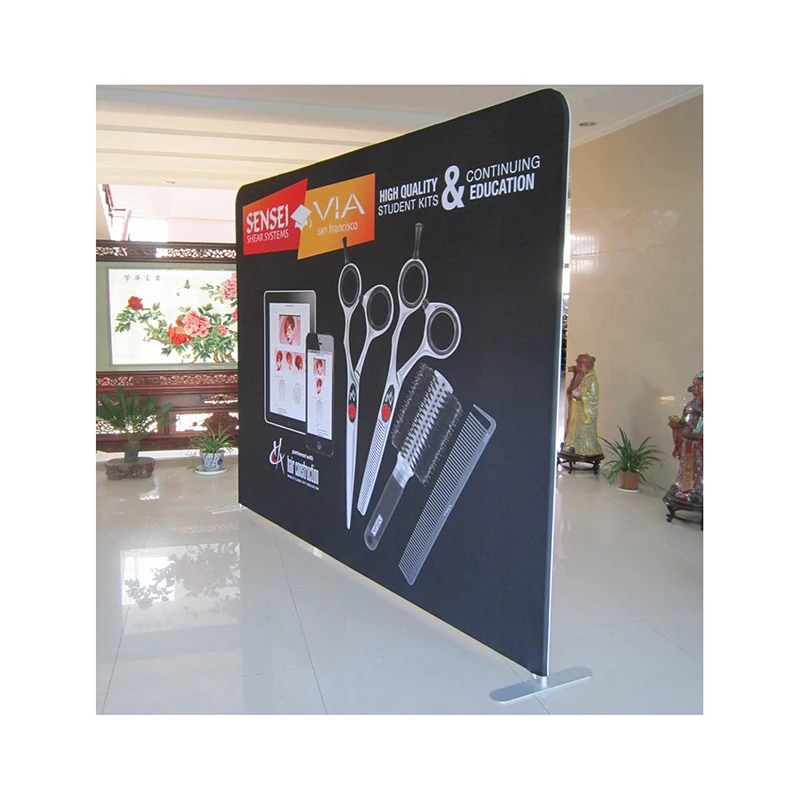Custom Straight Exhibition Tension Fabric Display Banner Stand - Buy ...