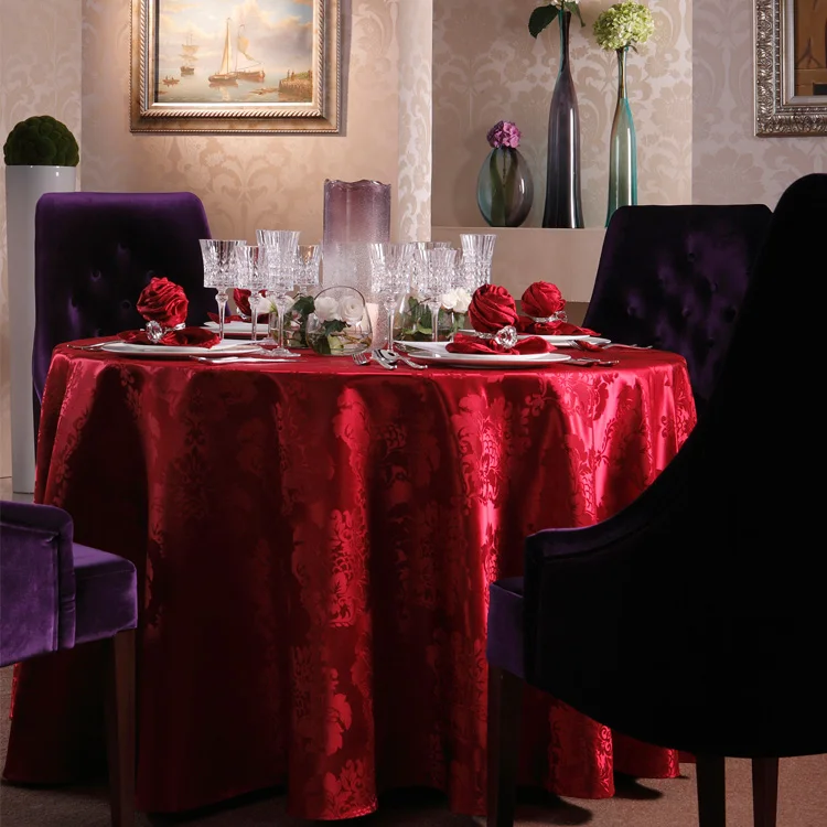 100% Polyester Jacquard Round Table Underlay Table Cloth - Buy ...