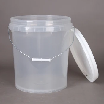 Food Grade 20l Pp Round Clear Plastic Bucket - Buy Clear Plastic Bucket ...