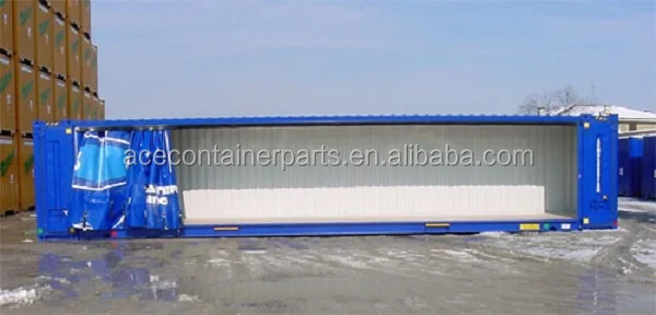 New High Cube 40ft Shipping Container with PVC Curtain Side Door for Sale
