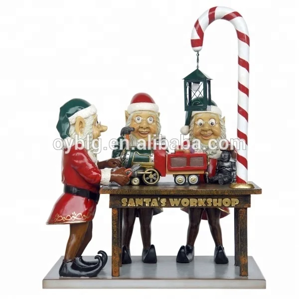 Life Size Fiberglass Christmas Elf Statue For Christmas Decoration ...