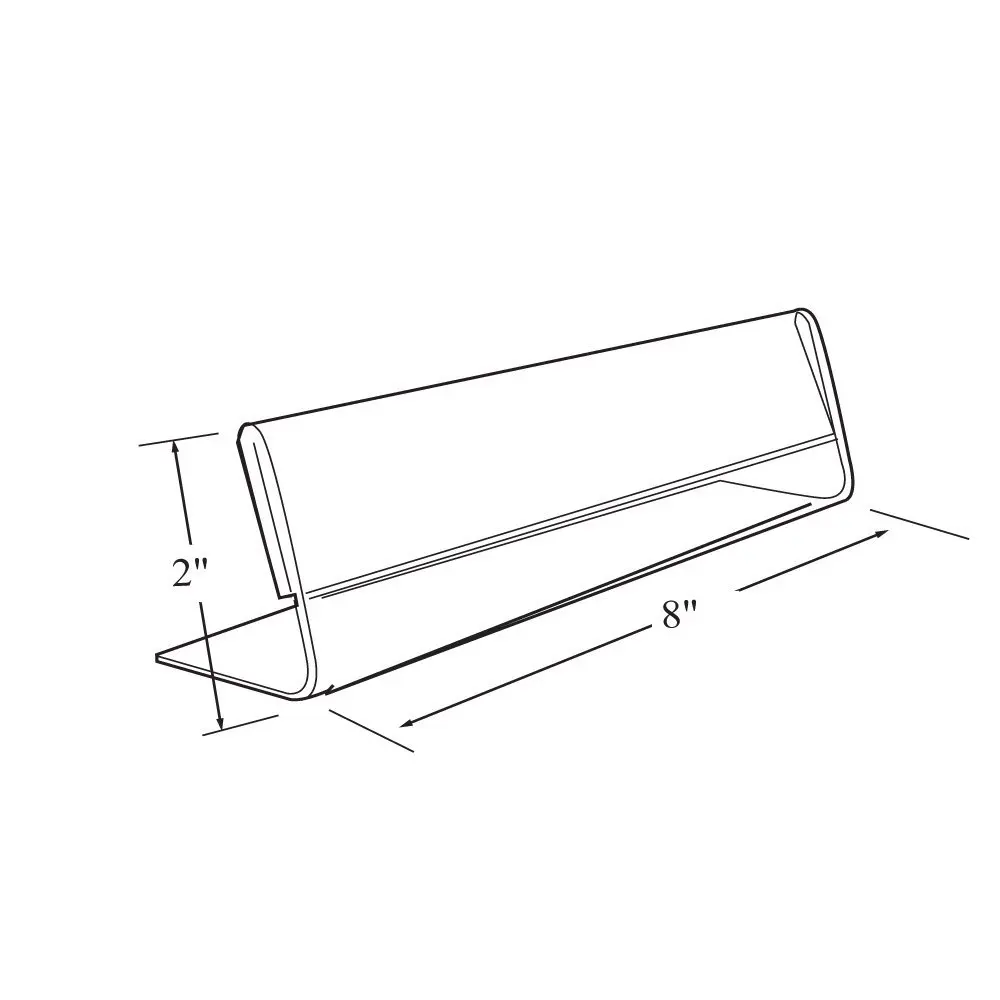 Simple Design Transparent L Shape Price Label Tag Stand Horizontal ...