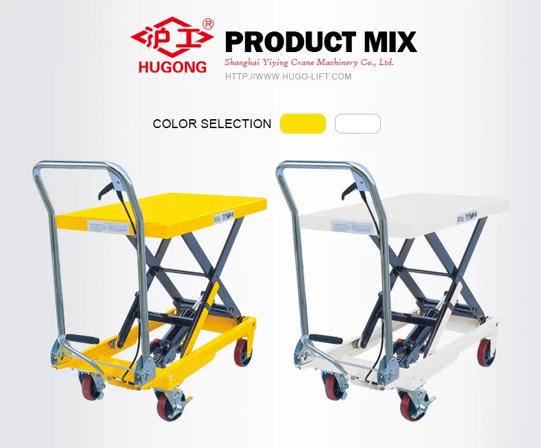 Foot Pump Operated Mobile Lift Table - Hydraulic Scissor