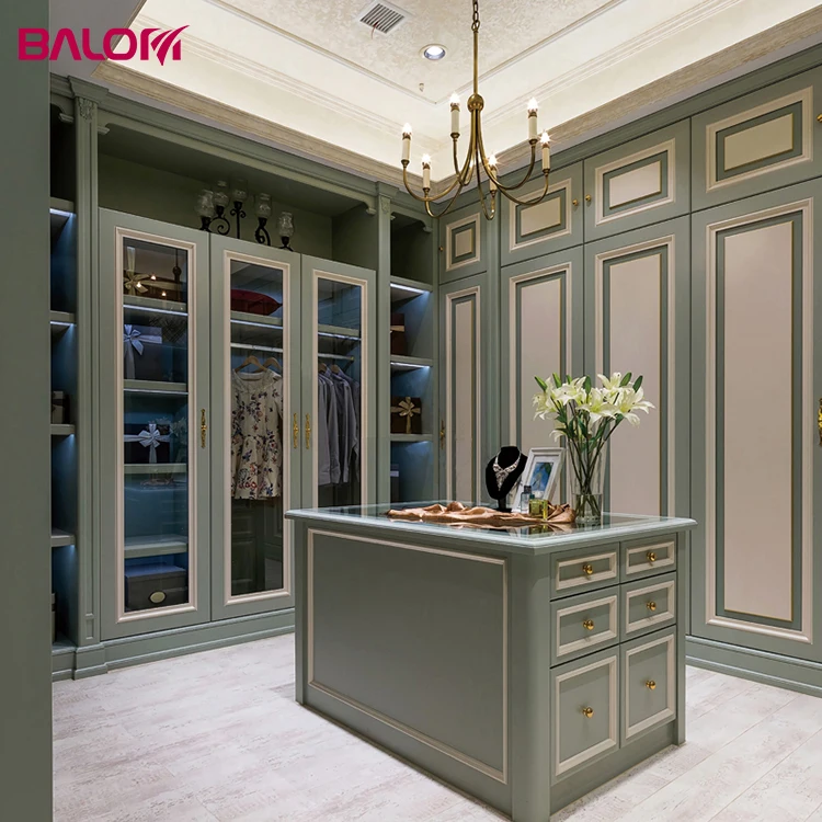 Modern Design Walk-In Closet Custom Bedroom Furniture Sliding Solid ...