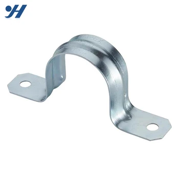 100mm Galvanized Rail Clamp Saddle Omega Pipe Clamp Saddle Type For Pe ...
