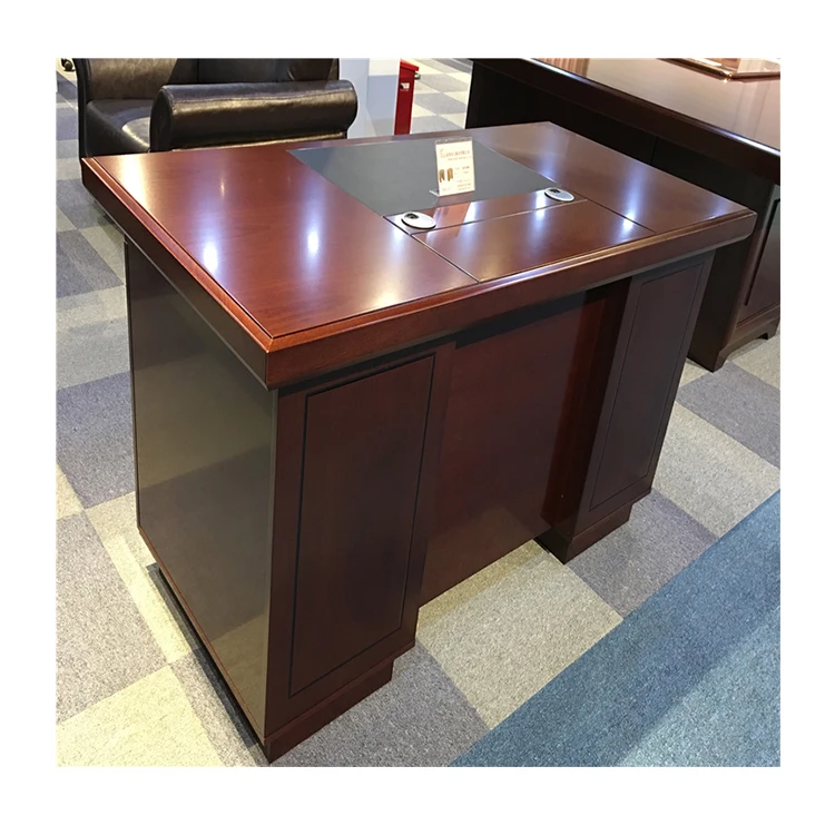 MDF Veneer Executive Office Furniture - Solid Wood Desktop