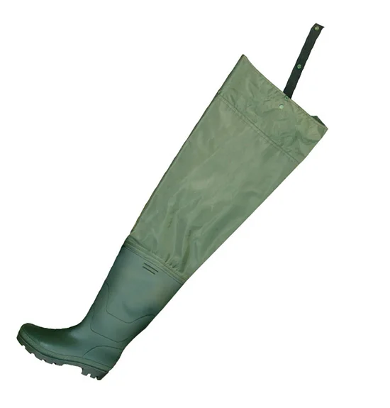 70d Nylon Pvc Plastic Green Waterproof Fabric With Pvc Boots Thigh ...