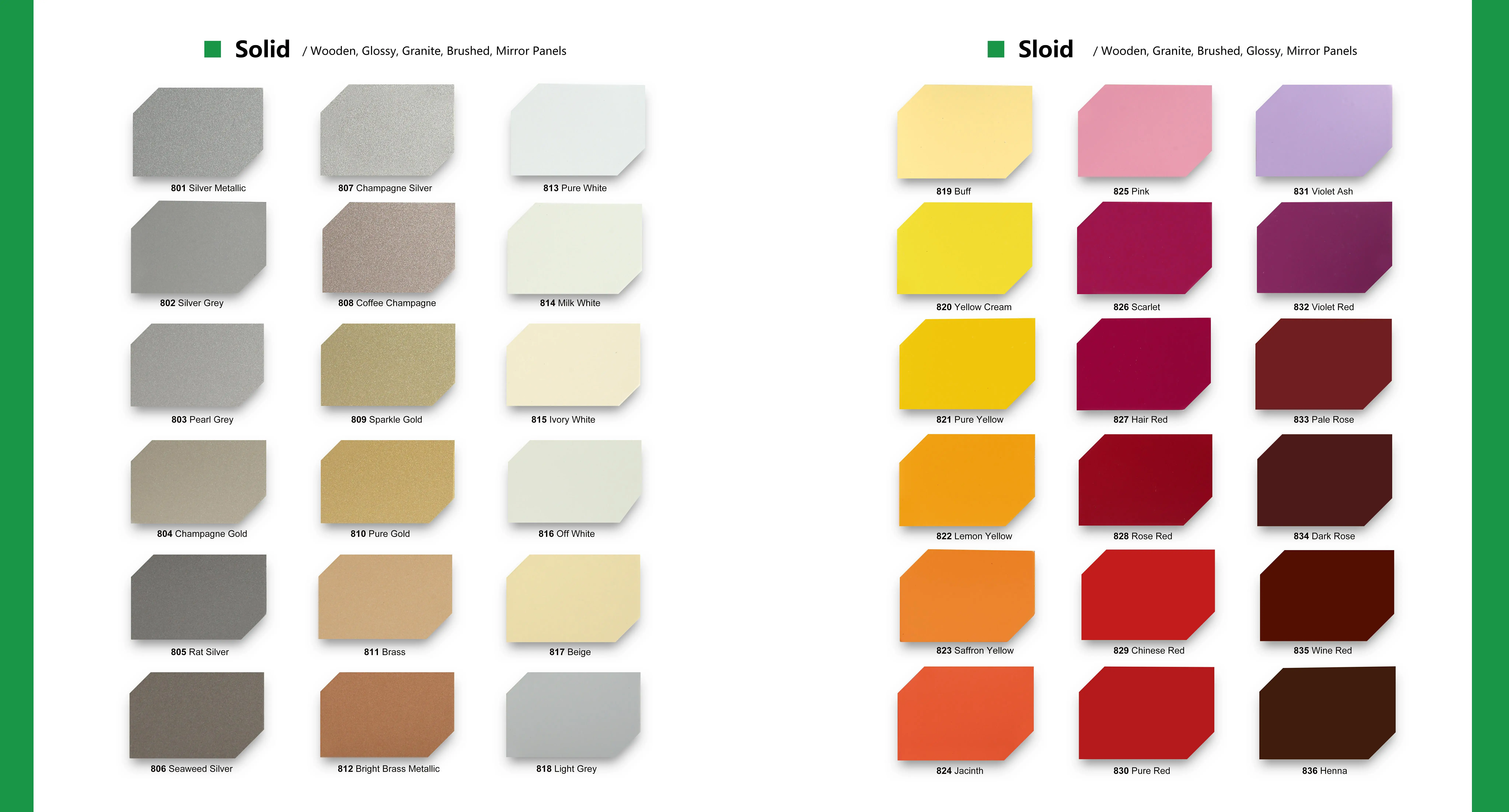 Factory 4mm Pvdf/pe Coated Golden/silver Mirror /high Glossy/wood Grain ...