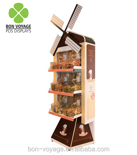 Mobile Metal Fruit Display Rack 6 Carriers With Wheels For Supermarket ...