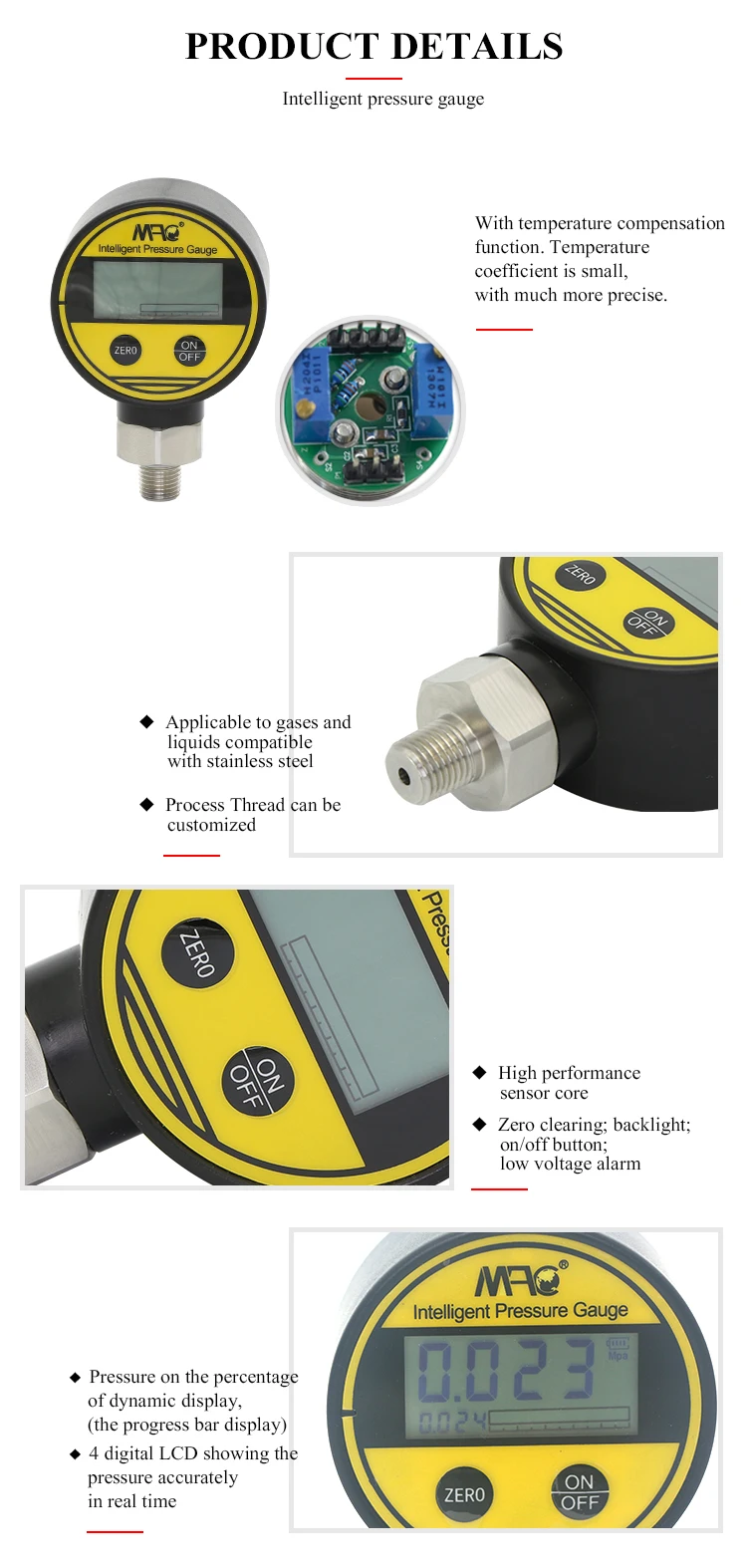 Macsensor Transmitter CE Mpa Kg Vacuum Mini Wise Digital