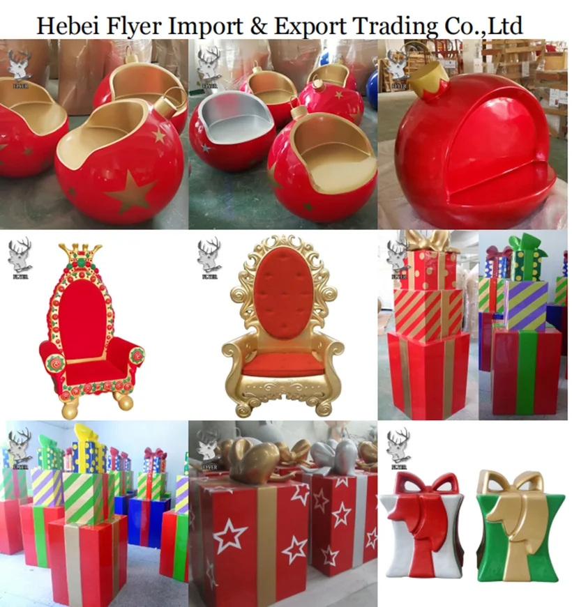 Wholesale Holiday Decor Resin Art Gift Christmas Cartoon Large Fiberglass Life Size Elves Statue ...