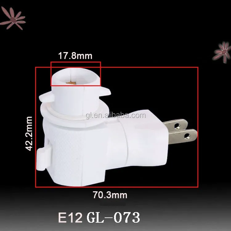 Etl E12 Us Lamp Holder Electrical Plug In Night Lamp Socket Adapter ...