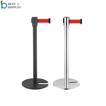 Museum Exhibition Barrier Stanchion / Bank Queue Line Control Barrier ...