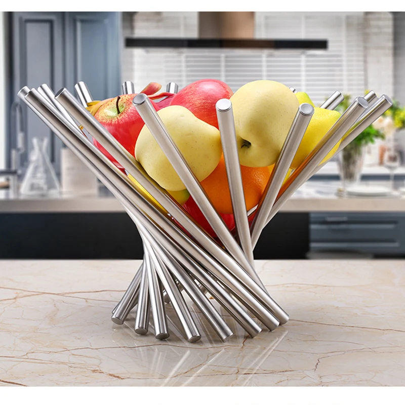 Creative Design Rotating Fruit Stainless Steel Basket Home Fruit Basket ...
