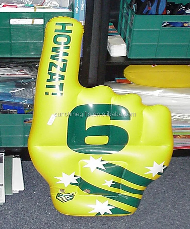 Customized Promotional Sports Game PVC Cheering Hand Gloves Blow up ...