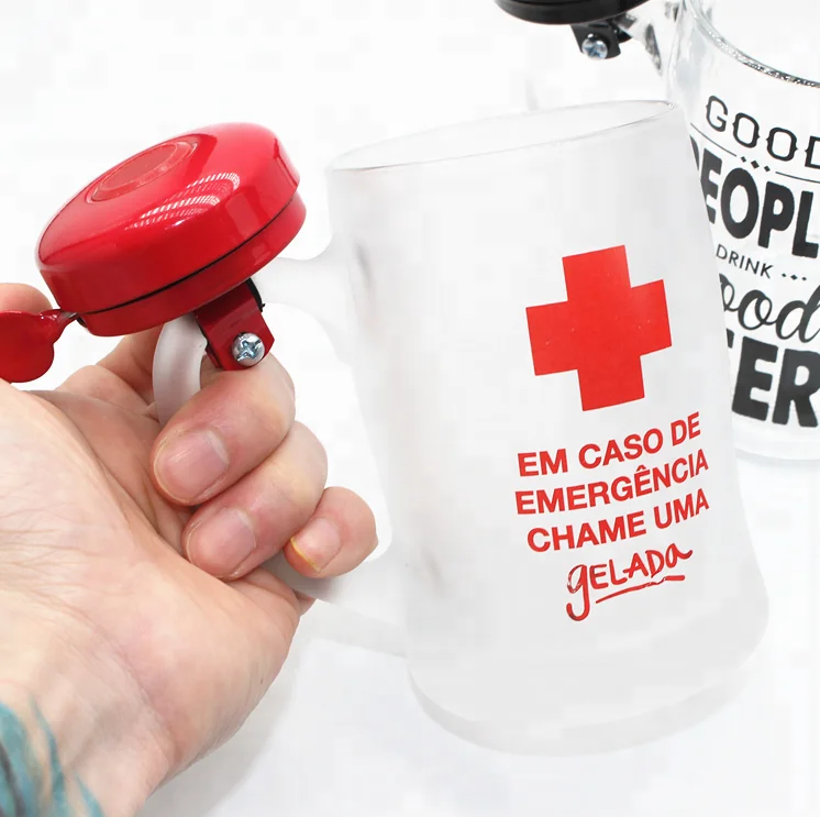 custom novelty bicycle bell /drink a beer with bells/beer mug bell ...