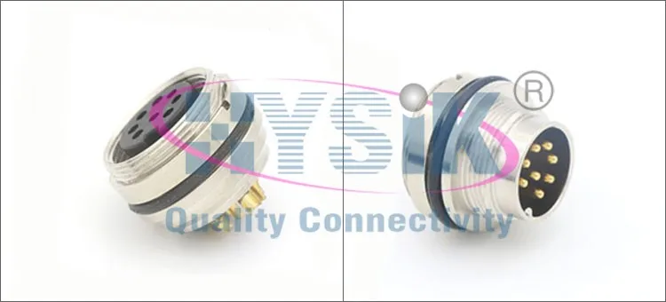 M16 Chassis Plug Circular Connector Signal Connector Panel Male Female ...