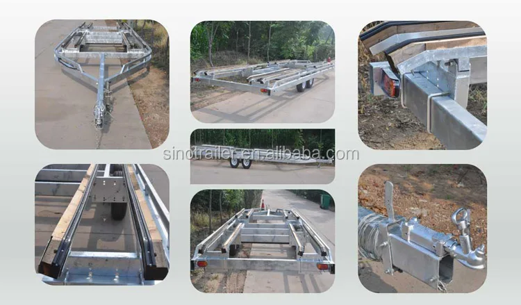 Special Boat Trailer Use 2700kgs Bunk Foldable Boat Trailer for Europe