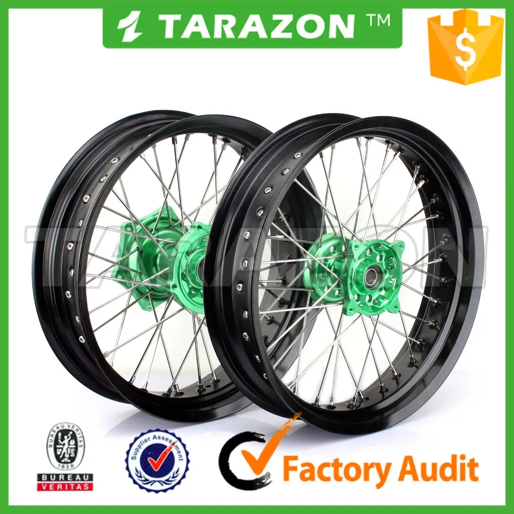 Light Weight 17" Aluminum Motorcycle Wide Wheels Spoke Rim for Supermoto