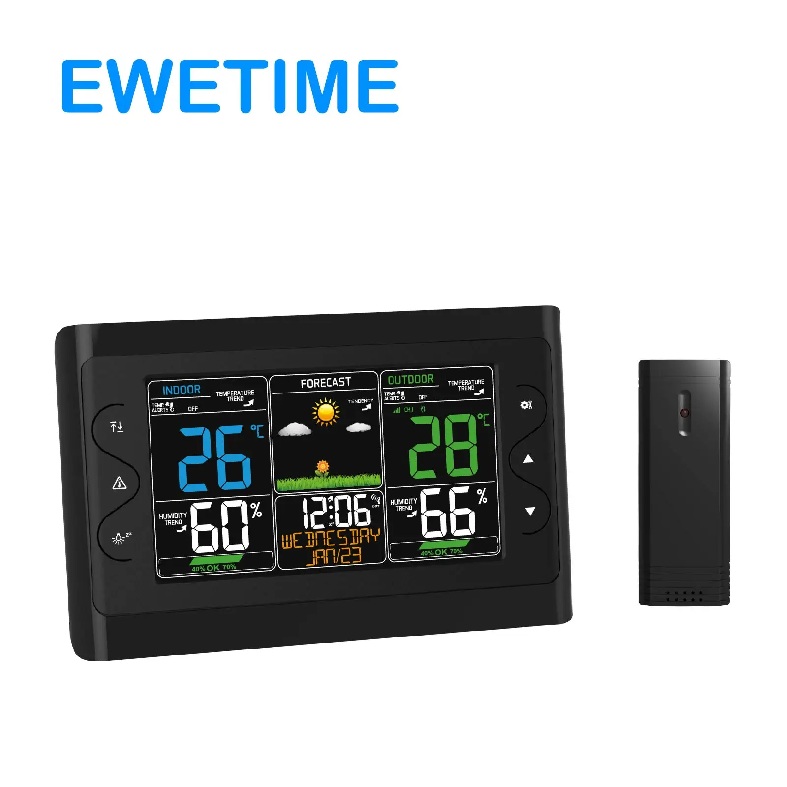 EWETIME Wireless Color Display Weather Forecast Station