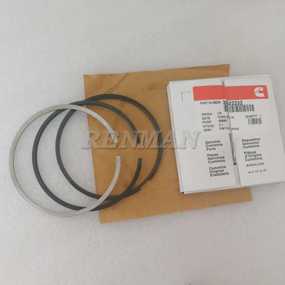 3802232 3802052 3802422 Cummins engine 4BT 6BT 0.020 OS Piston Ring Set ...