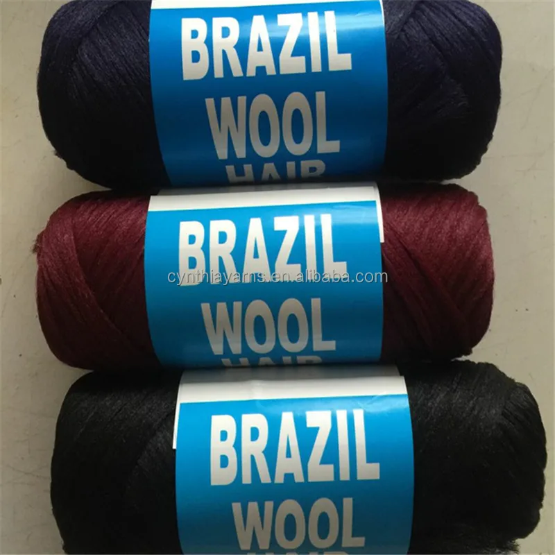 Wholesale New Brazilian Wool African Hair Yarn Hand Knittingarn 12 ...