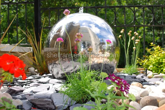 Stainless Steel Sphere Globe - Waterfall Fountain Ornament