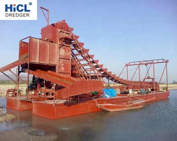 80m3/h Bucket Chain Mining Dredger/machine/equipment For Sand/gold ...