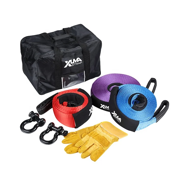 4WD recovery kit custom 4x4 tractor vehicle tow rope snatch strap heavy ...
