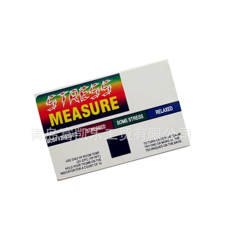 Promotional PVC Business Card Stress Thermometer - Eco-friendly