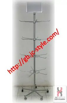 Free Standing Metallic Rotating Display Rack/mobile Grocery Store ...
