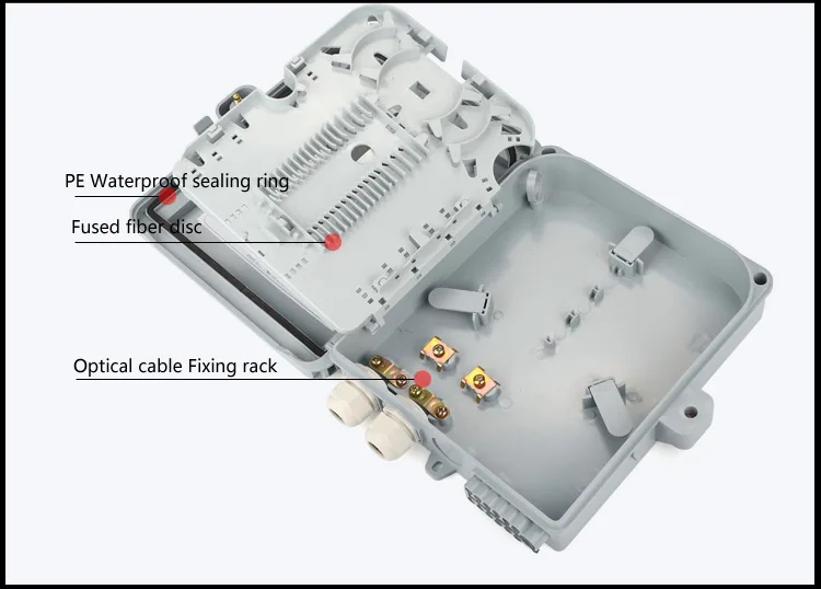 Fast shipping 12 Core Outdoor IP65 FTTH 8 core plug optical termination fiber splitter box ...