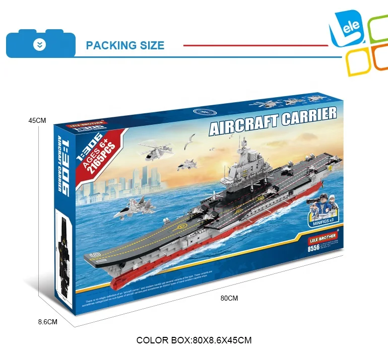 Lele Brother Liaoning Aircraft Carrier Model Assemble Block Military ...