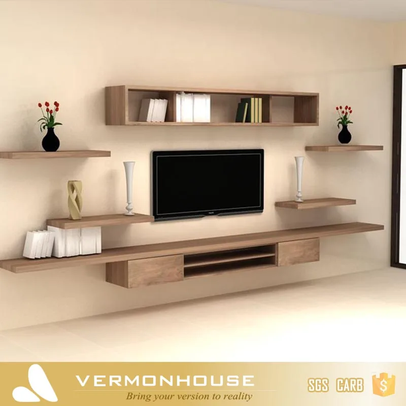2021 Hangzhou Vermont Modern Design Led TV Cabinet Stand Living Room Wood tv showcase images