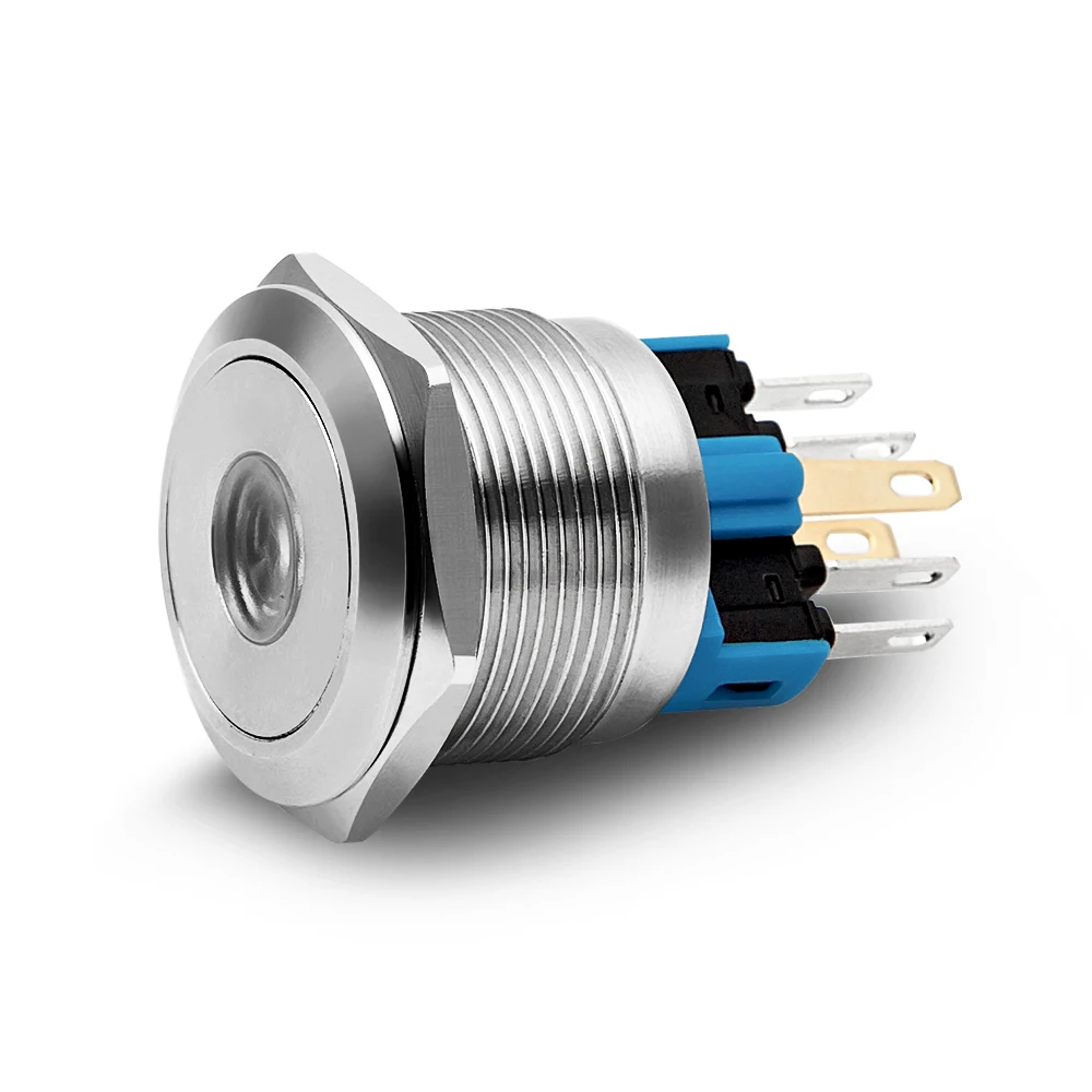 6 Pin Push Button Switch, Led Metal Switch Momentary 6v Led Push Button ...