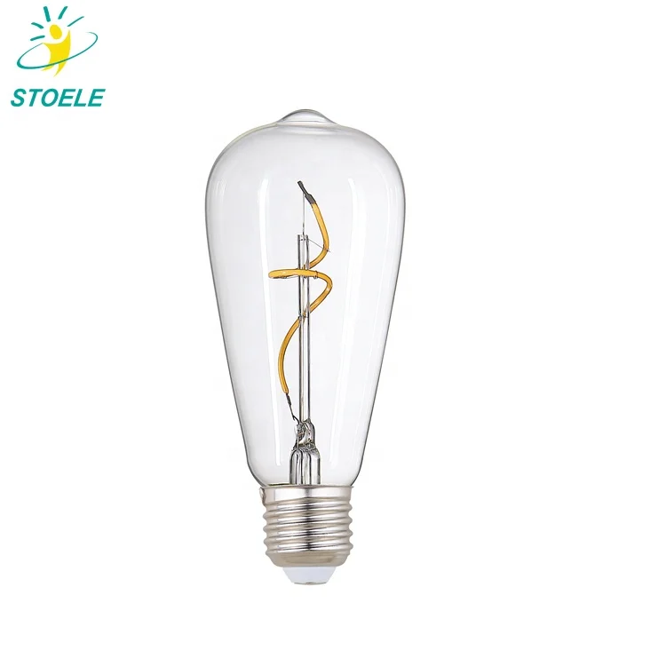Retro Vintage 2700k Led Filament Bulb St64 7w E27 Base Clear Edison ...