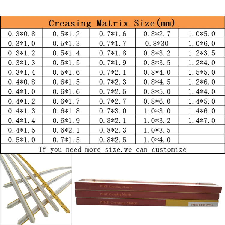 Adhesive Plastic Creasing Matrix for Die Cutting Printing Material