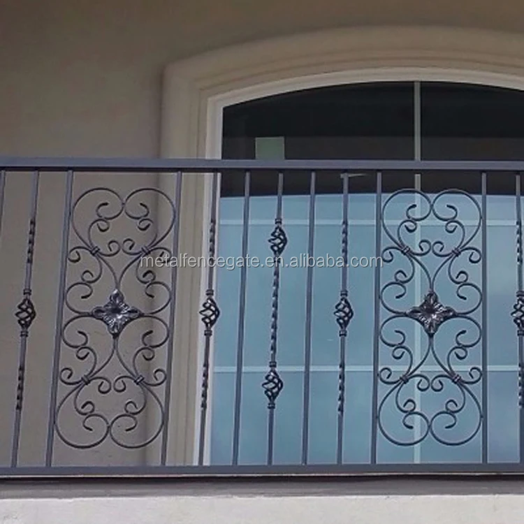 Customized Outdoor Wrought Iron Balcony Grill Designs - Buy Iron Grill ...