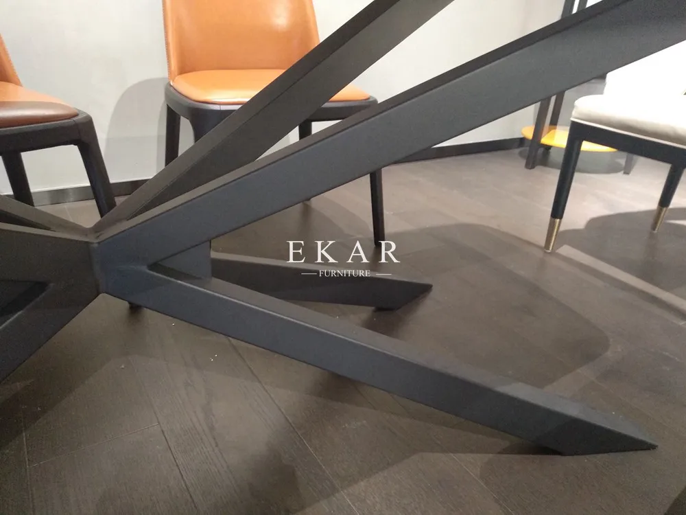 Spider Leg Modern Design Metal Base Dining Table Stone Marble Top ...