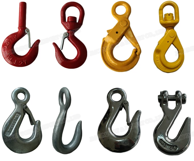 U.s. Type Heavy Duty Swivel Safety Chain Hook With Latch For Lifting 5 ...